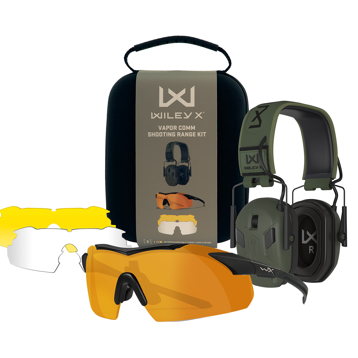 Wiley X WX Vapor Comm Shooting Range Kit - Polisprylar.se – Polisprylar.se